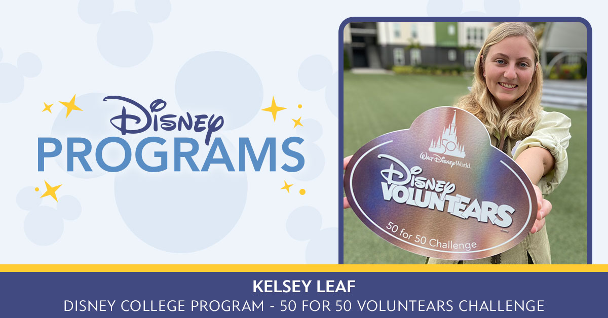 Disney College Program participant completes the 50 for 50 VoluntEARS ...