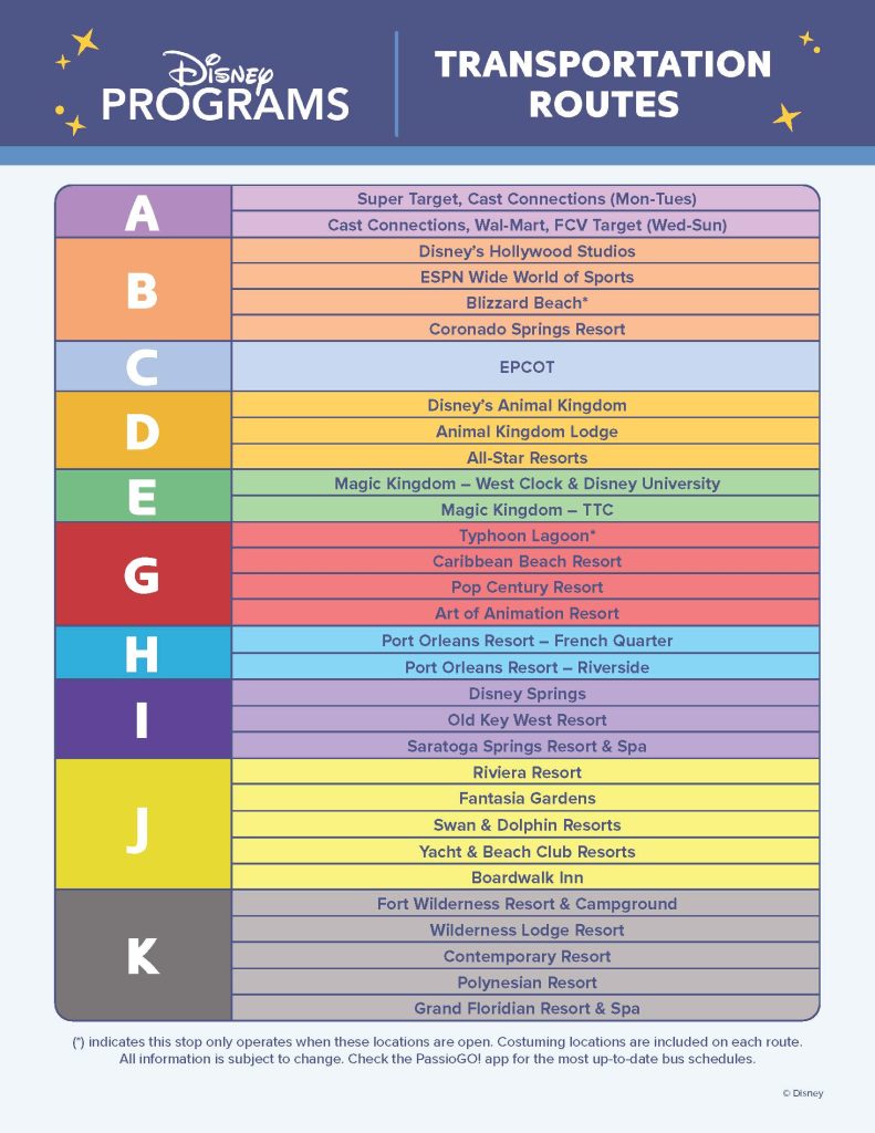 Transportation - Experience Disney Programs